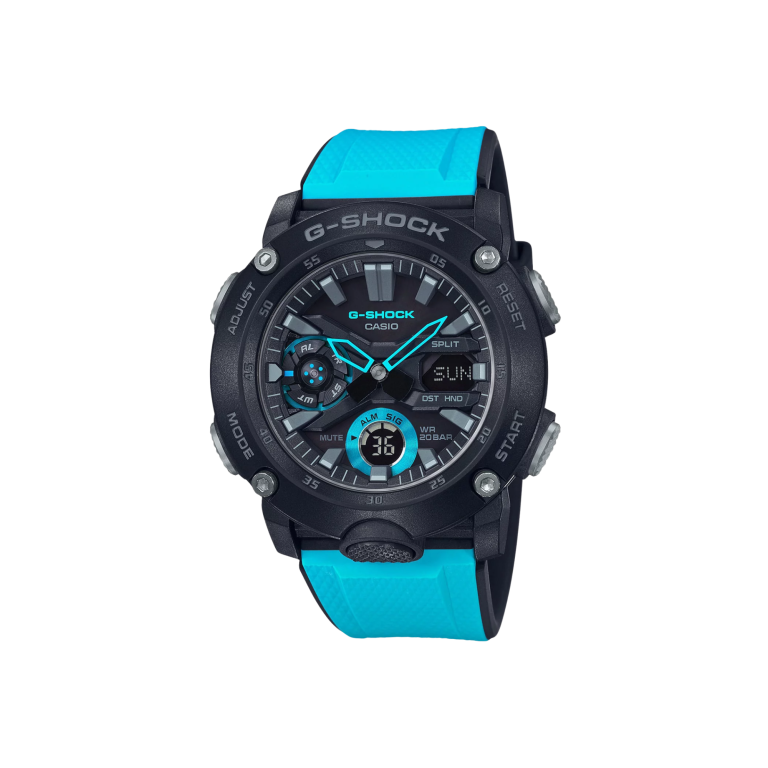Reloj G-SHOCK GA-2000-1A2 Azul – Con Estructura Carbon Core Guard ...